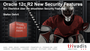 DOAG Webinar Oracle 12.2 New Security Features | OraDBA